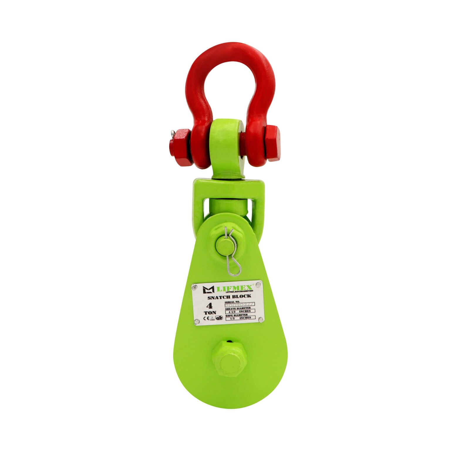 Pulley Block System Steel 4 Tons Heavy Duty Off Road Recovery Pulleys ...